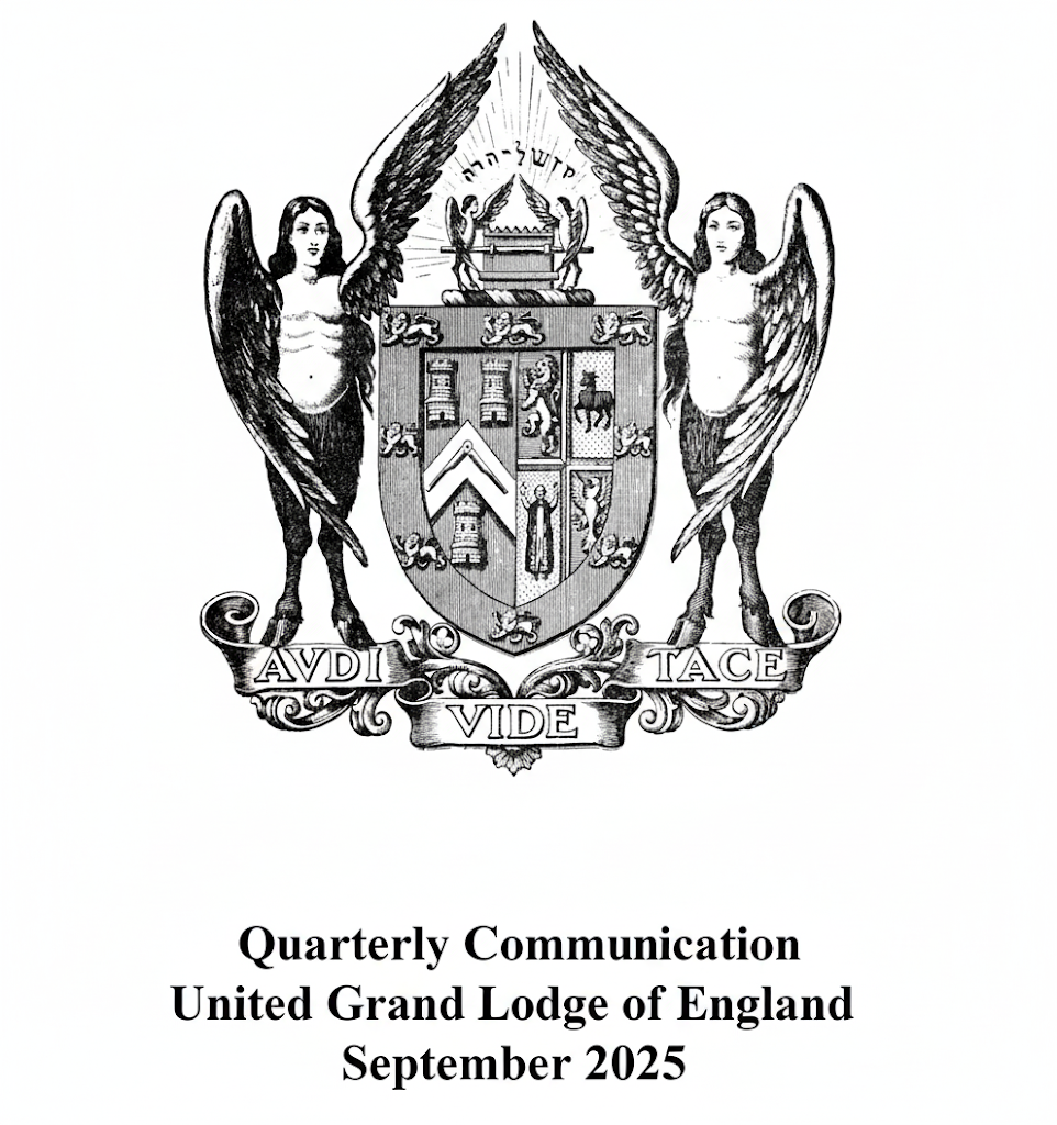News from the Quarterly Communication of the Grand Lodge of England ...